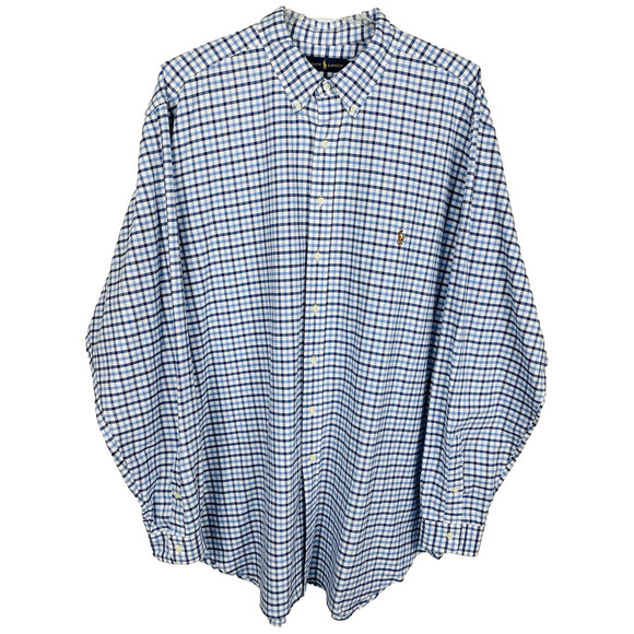 Ralph Lauren | Shirts | Ralph Lauren Shirt Mens 3xlt Tall Blue White ...